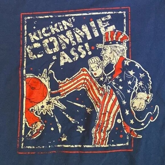 Grunt Style | Shirts | Grunt Style 4th Of July Uncle Sam Kickin Commie ...